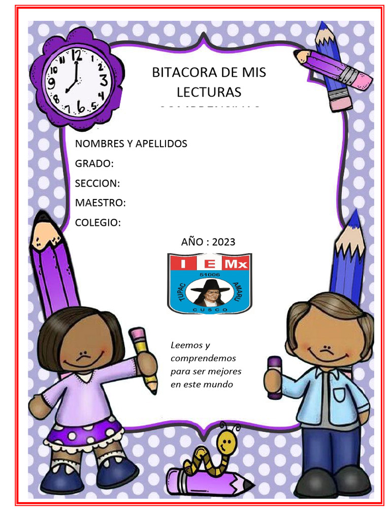 Bitacora - Dia de Mi Lectura | PDF