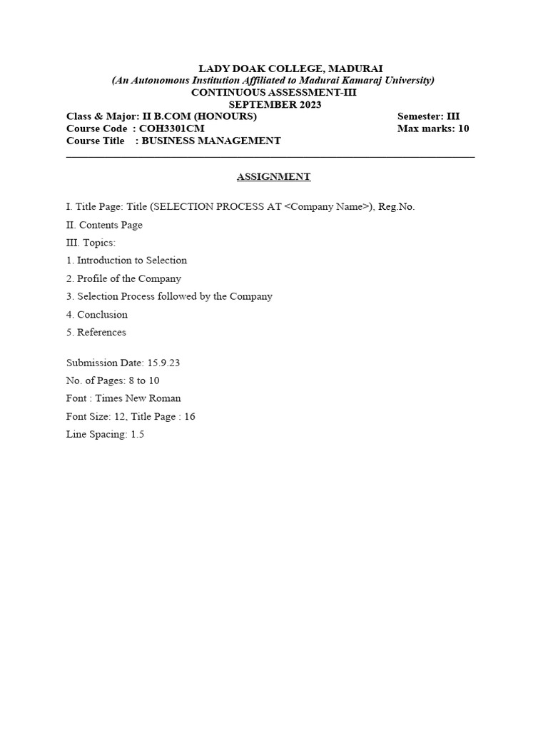 Ca3 - Assignment | PDF