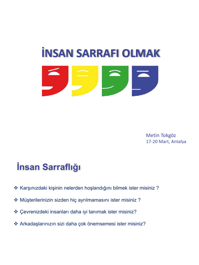 Insan Sarrafi Olmak | PDF