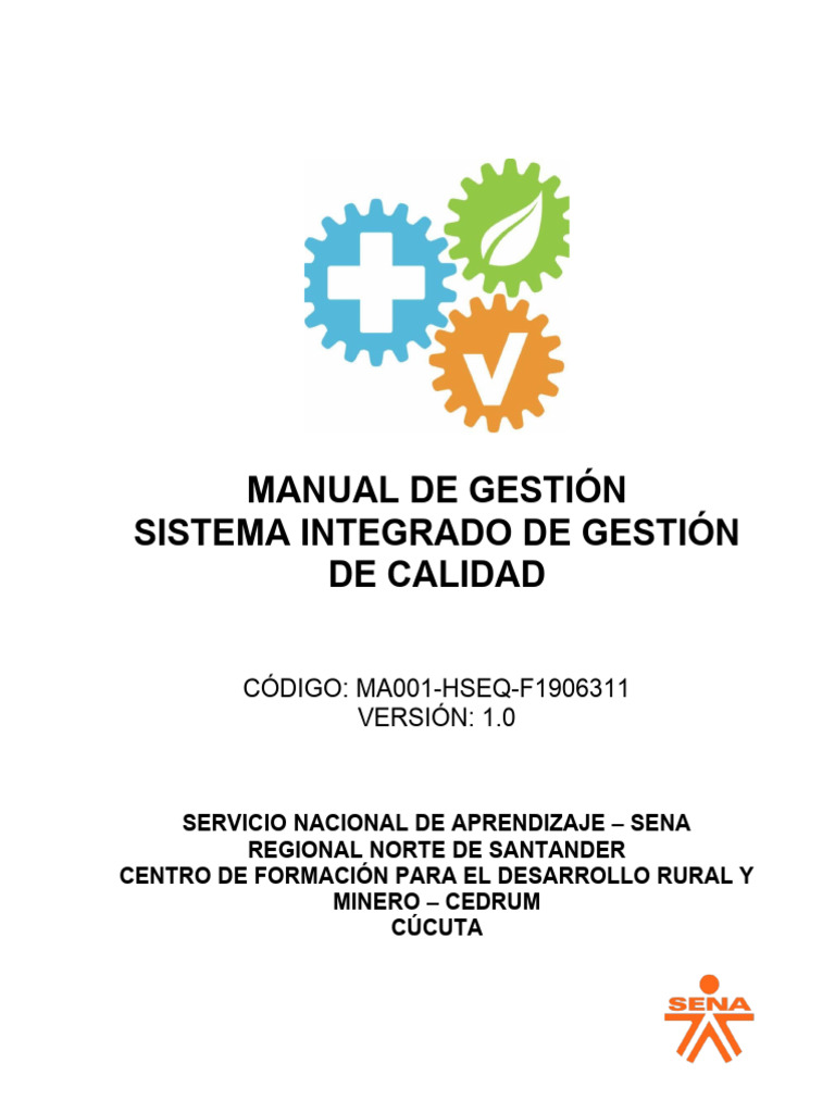 00 Manual Gestion Hseq 1906311 Pdf Calidad Comercial Gestión De