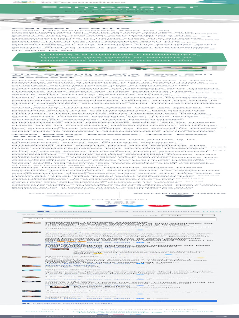 Career Paths Campaigner Personality Enfp A Enfp T 16personalities Pdf