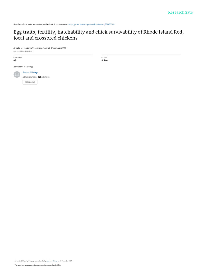 Egg Traits Fertility Hatchability and Chick Surviv | PDF | Chicken ...