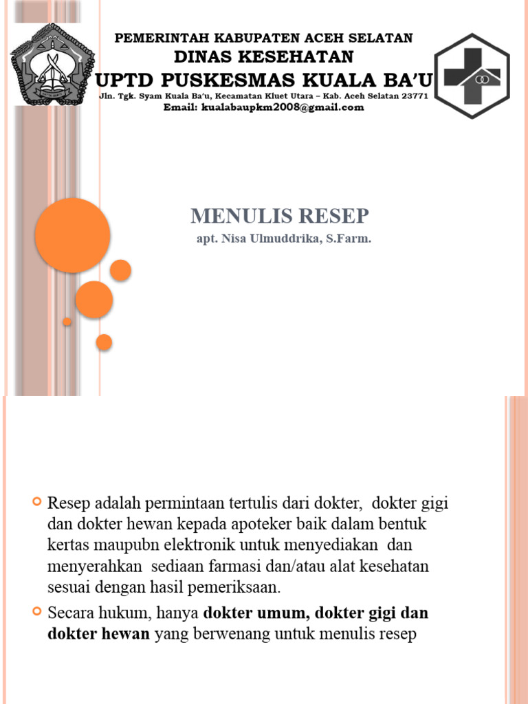Menulis Resep | PDF