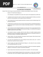 Ethical Clearance Form | PDF | Survey Methodology | Questionnaire