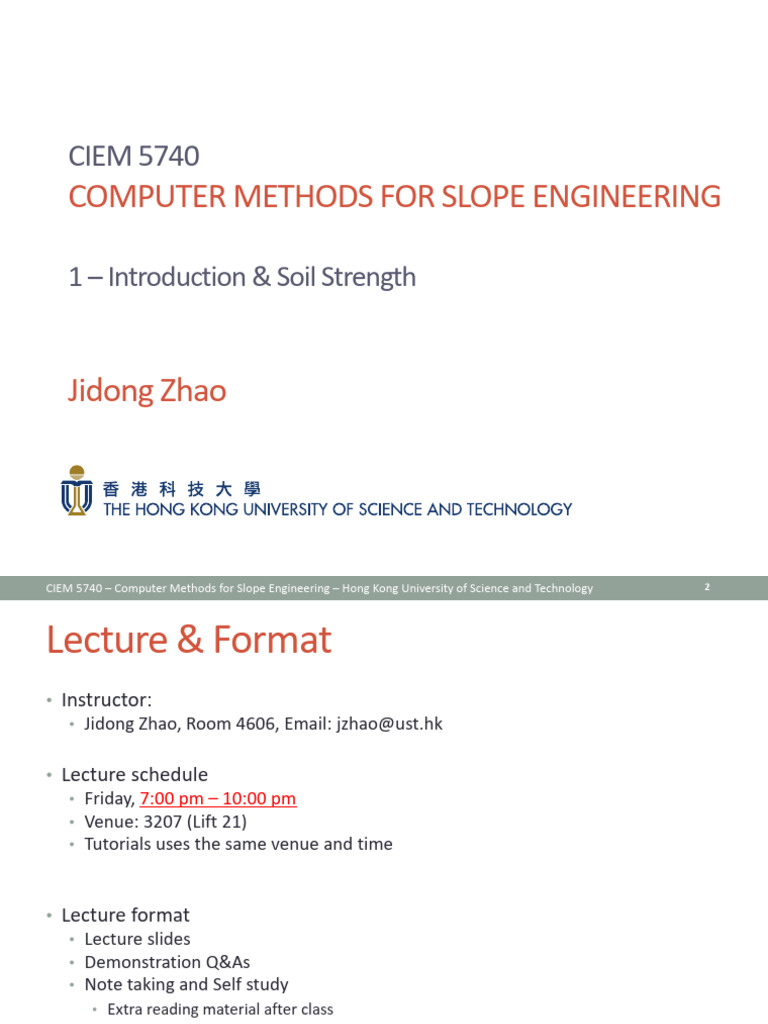 Slope Engineering Course Overview | PDF | Landslide | Strength Of Materials