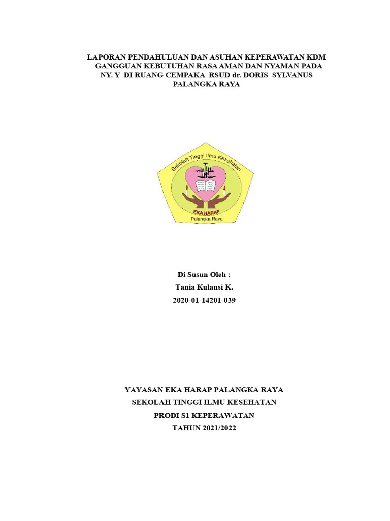 PARTUS MACET CEMPAKA LAPORAN PENDAHULUAN GANGGUAN PEMENUHAN Rasa Nyaman ...