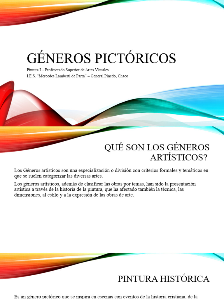 Generos PICTORICOS | PDF | Naturaleza muerta | Artes visuales
