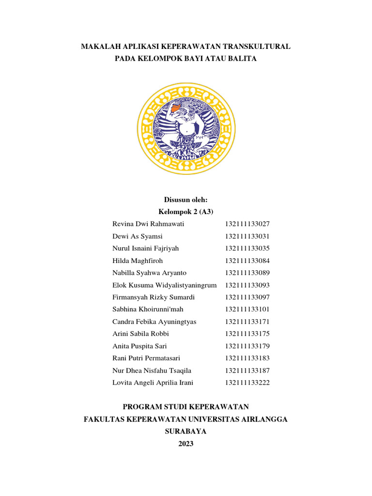 Kelompok 2 - Revisi Makalah Aplikasi Keperawatan Transcultural Pada Kelompok Bayi Atau Balita | PDF
