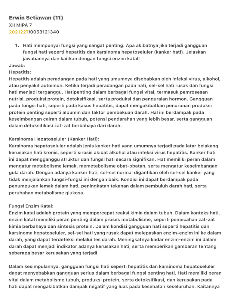 Erwin Setiawan (11) XII MIPA 7 (Biologi LKPD 1) | PDF | Pengembangan ...