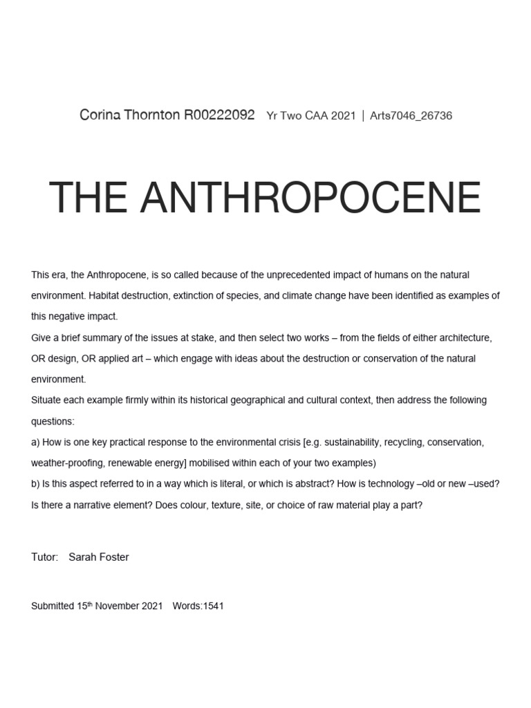 The AntHropocene | PDF | Anthropocene | Earth Sciences