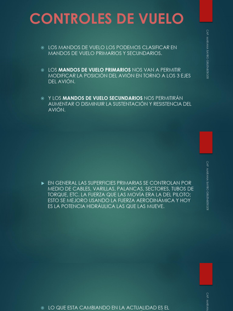 Controles de Vuelo: Primarios y Secundarios | PDF | Superficies de ...