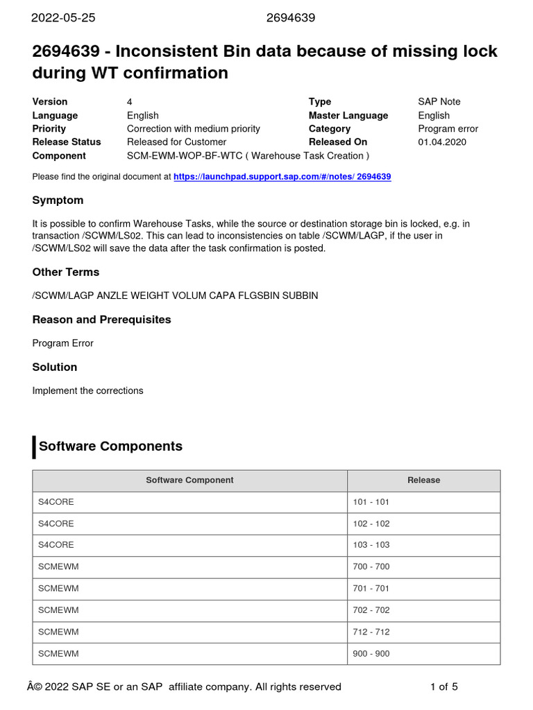 Inconsistent Bin Data Because of Missing Lock | PDF | Software | Computer Engineering