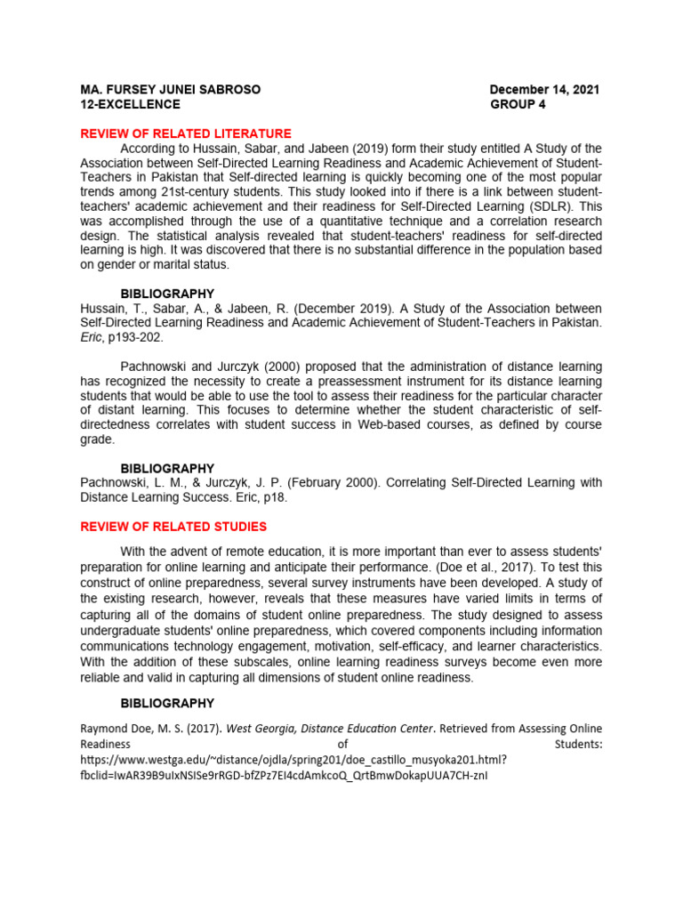 RRL and RRS | PDF | Educational Technology | Distance Education