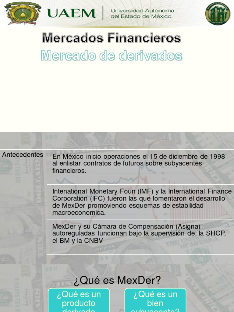 Mercados de Derivados Mexder | PDF | Contratos futuros | Mercado de ...