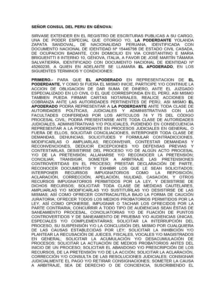 Modelo de Poder Consulado | PDF | Arbitraje | Ley Pública