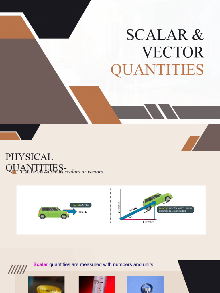 Scalar and Vector | PDF | Euclidean Vector | Velocity