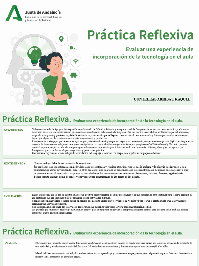 Evidencia 1 - Plantilla para La Práctica Reflexiva | PDF | Enseñando | Aprendizaje