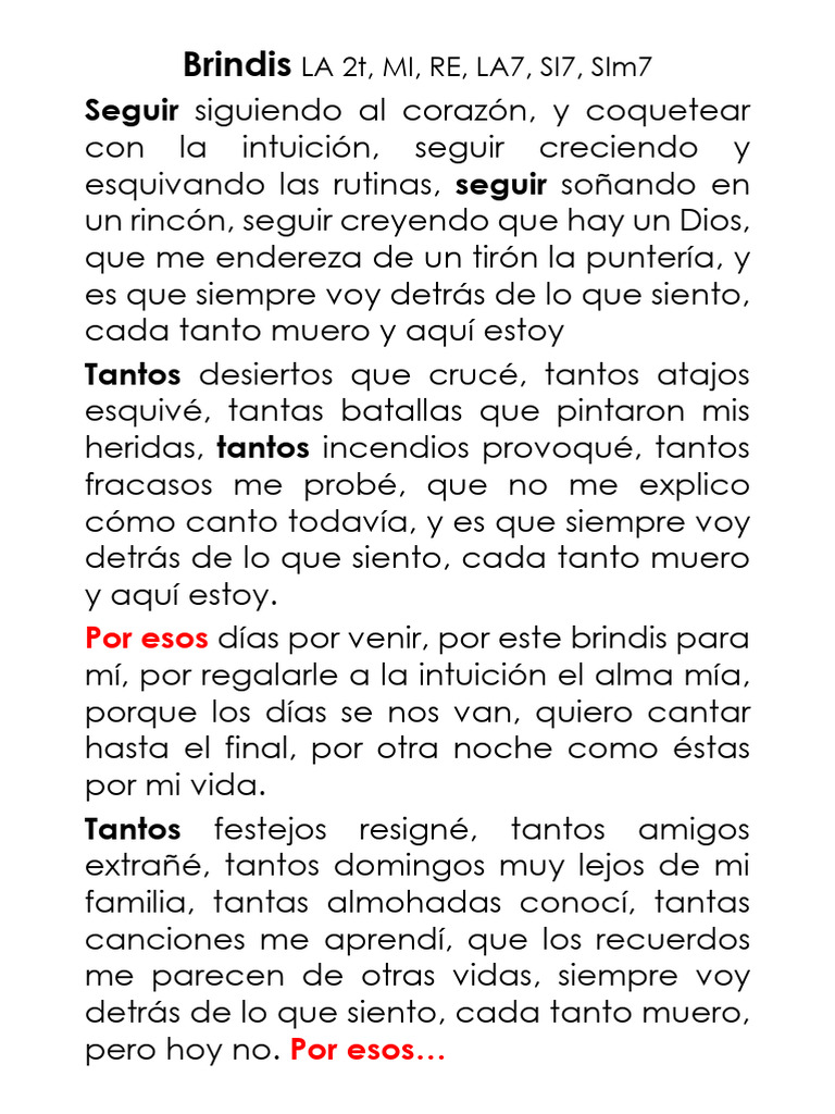 Cancionero Brindis de Thalia | PDF