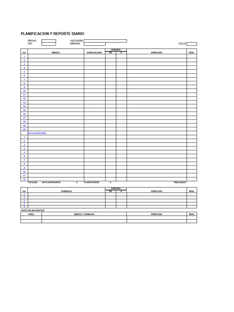 Modelo Reporte Diario Visitas 2013 Arsal | PDF | Epidemias | Salud global