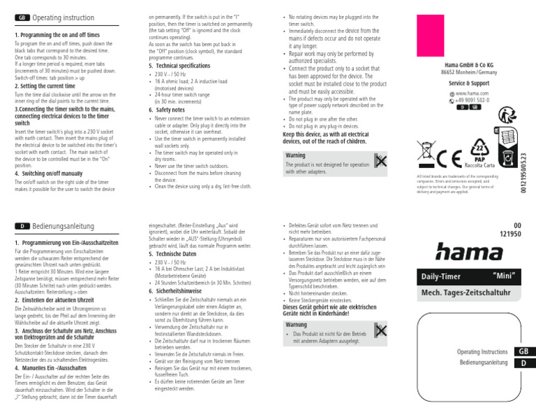 Manual | PDF | Ac Power Plugs And Sockets | Mains Electricity