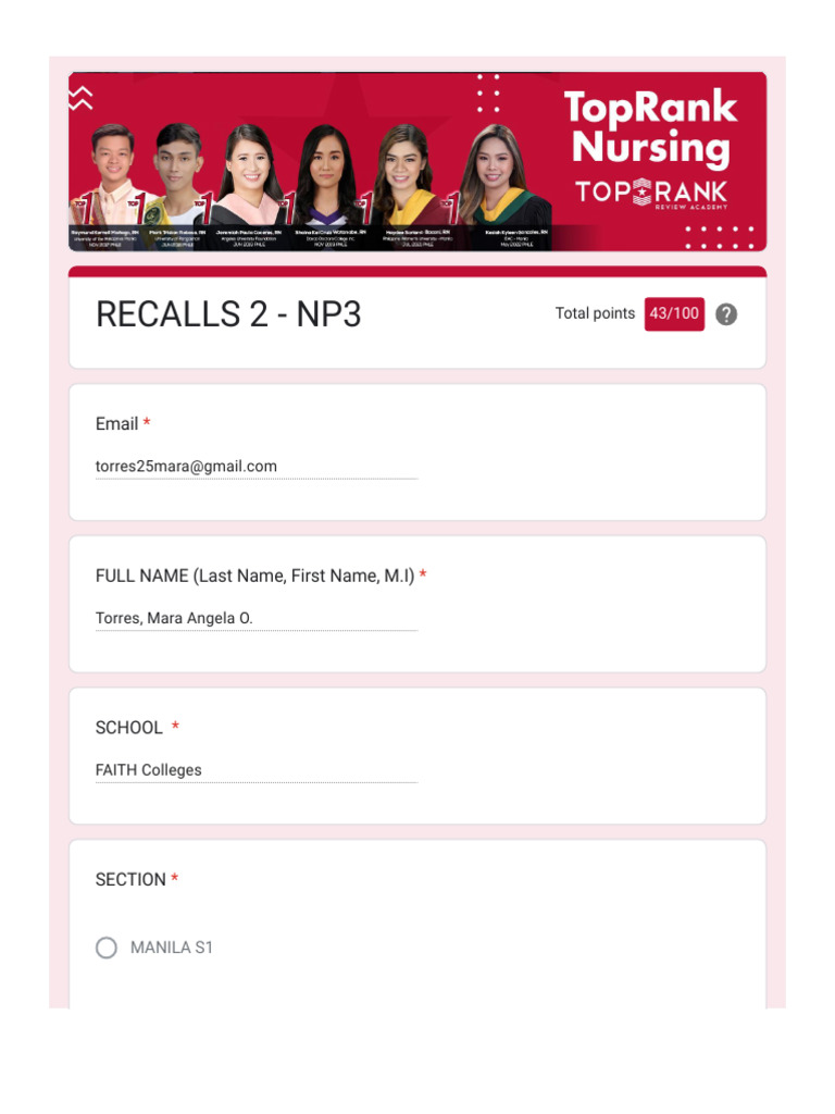 Recalls 2 - Np3 | PDF | Nursing | Surgery
