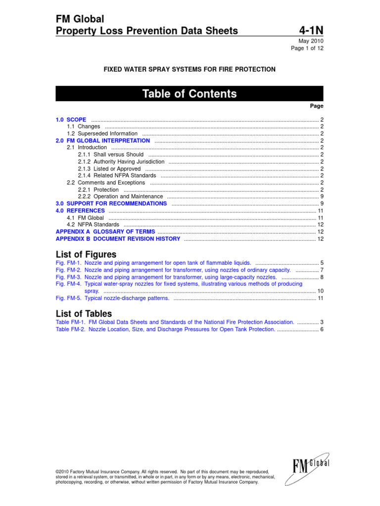Fixed Water Spray Fire Protection Guide | PDF | Fire Sprinkler System ...