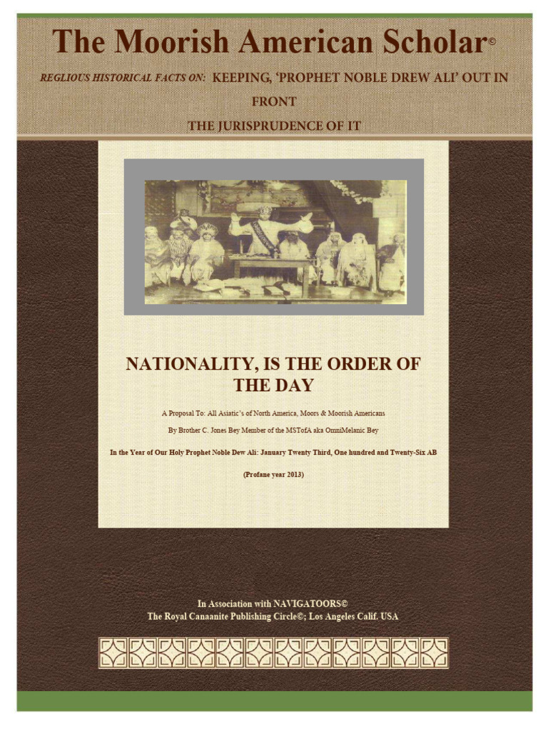 The Moorish American Scholar NATIONALITY | PDF | Citizenship | Domicile ...