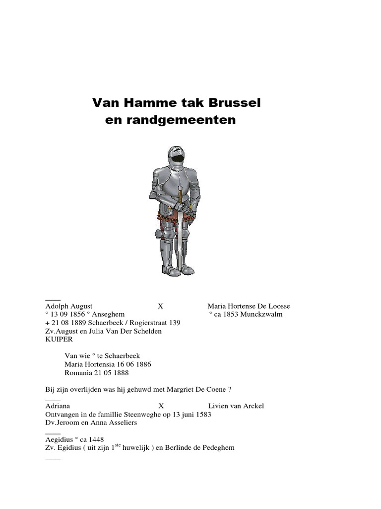 Van Hamme Tak Brussel | PDF