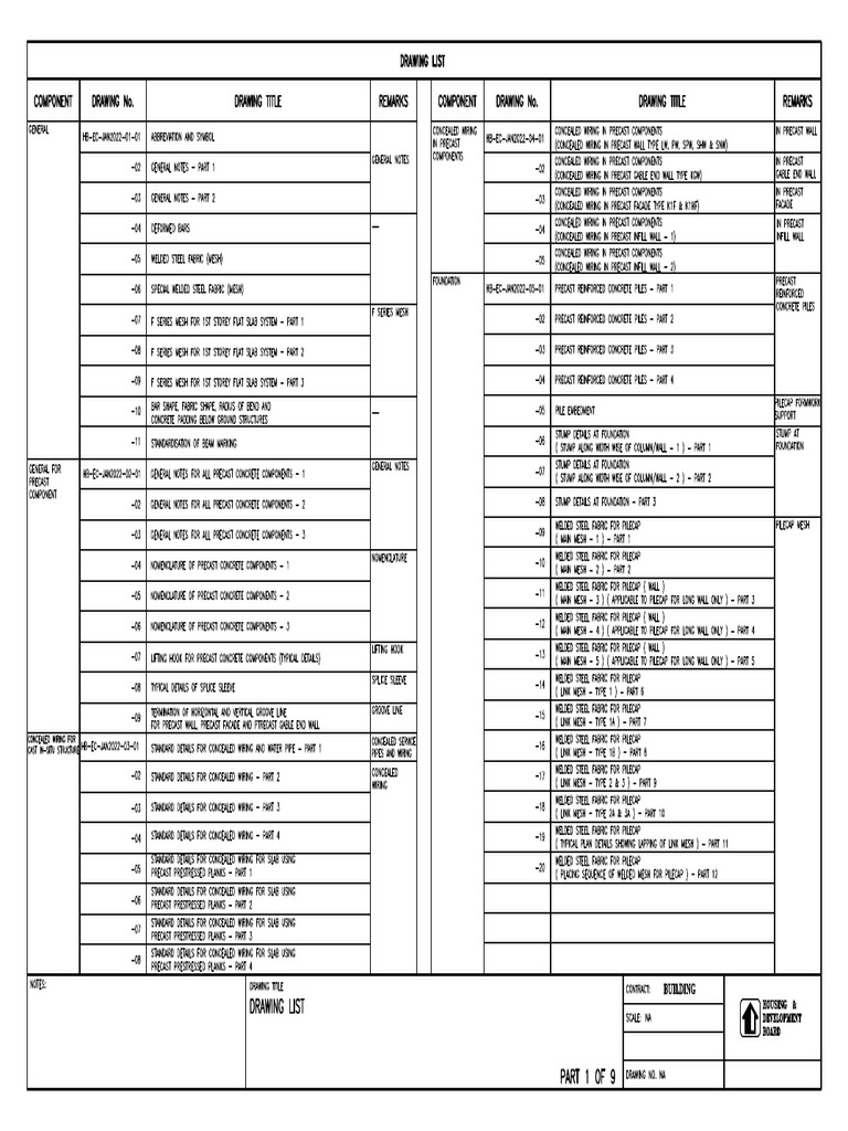 00 Drawing List | PDF