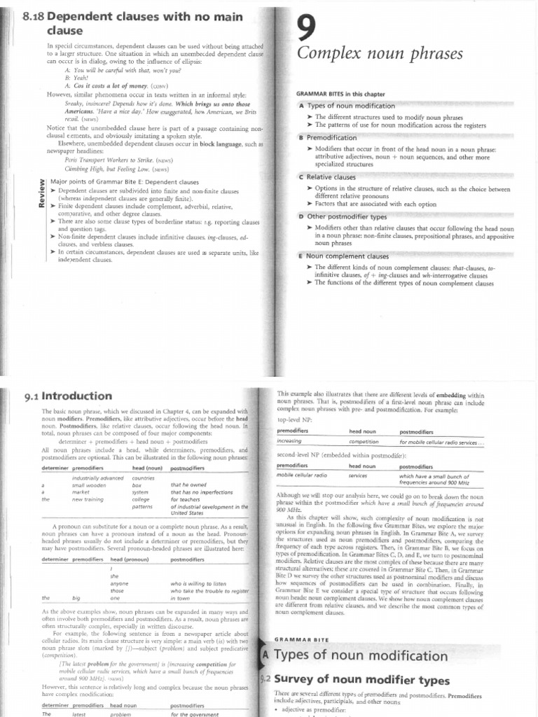 Noun Phrase Modification Explained | PDF | Clause | Noun