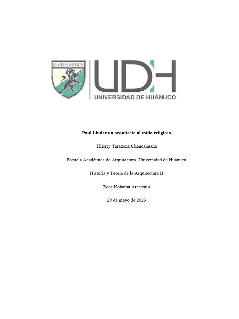 Paul Linder: Arquitectura Religiosa en Perú | PDF | Lima | Alemania