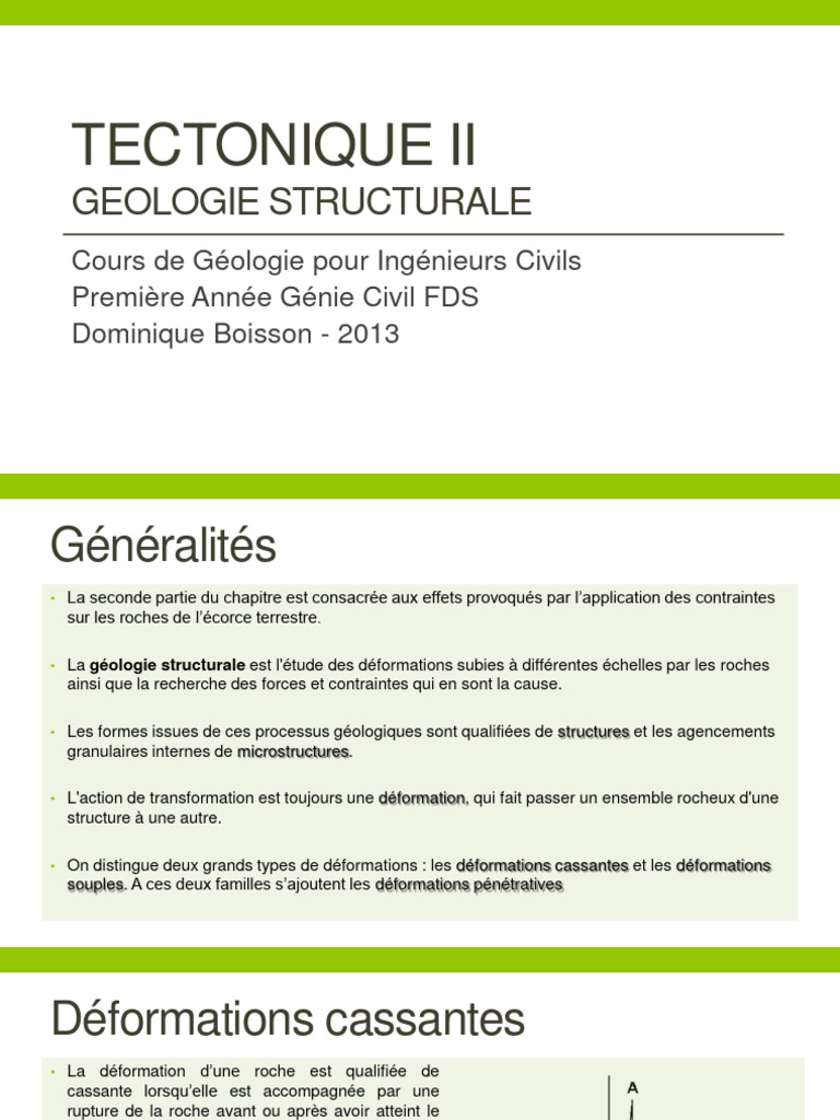 Geoing13 - 11 Tectonique Ii | PDF | Faille (Géologie) | Géologie ...