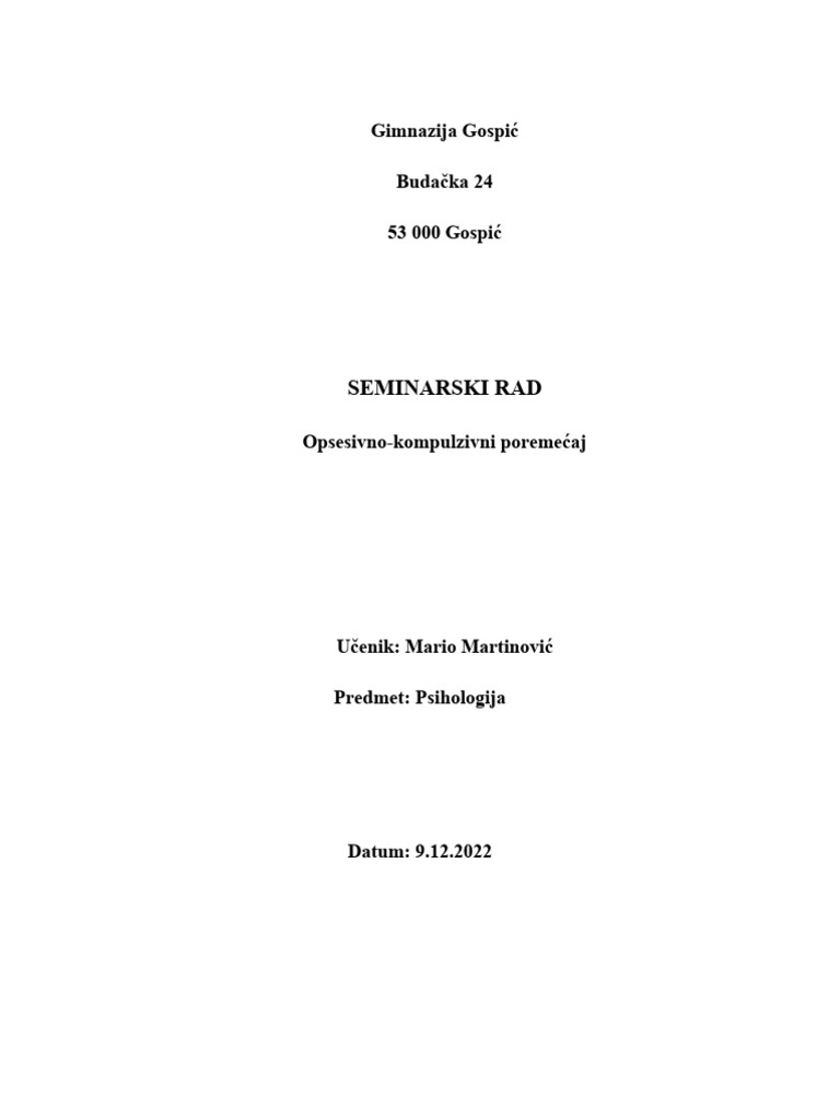 Seminarski Rad | PDF