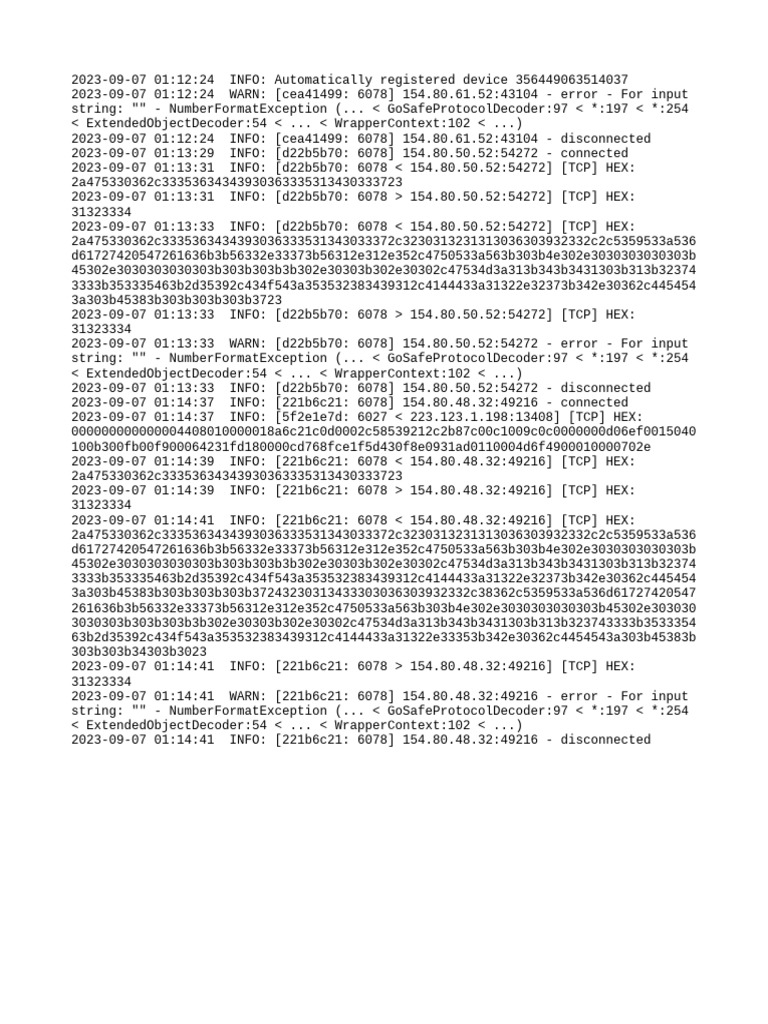 Gosafe G3S Data Logsss | PDF | Computing | Computer Engineering