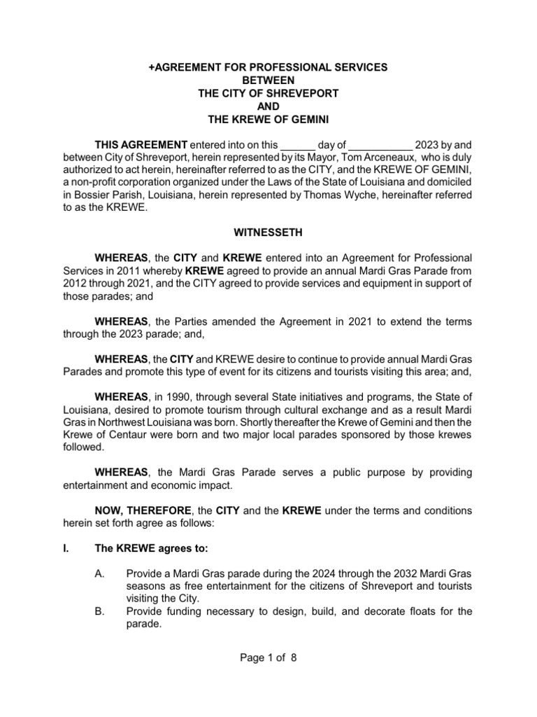 Gemini Parade Contract Draft | PDF | Insurance | Liability Insurance