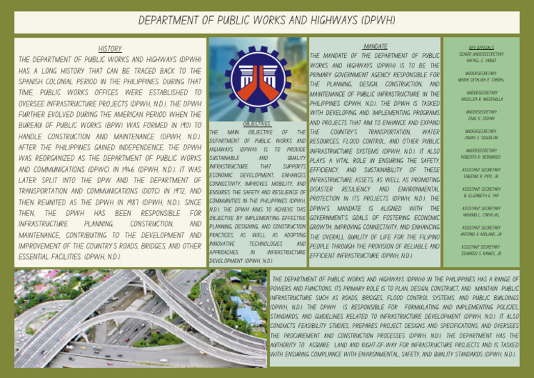 Department of Public Works and Highways (DPWH) | PDF | Infrastructure ...