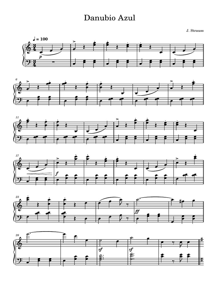 Danubio Azul Piano | PDF