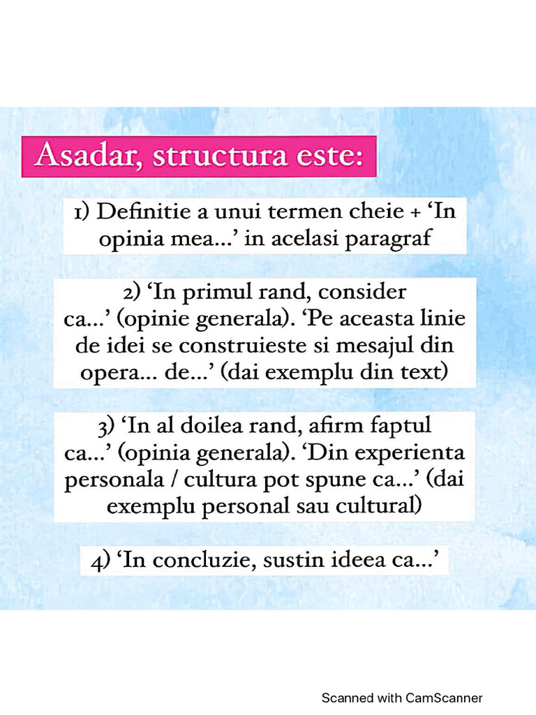Argumentativ Sub 1B @bac - Romana2023 | PDF