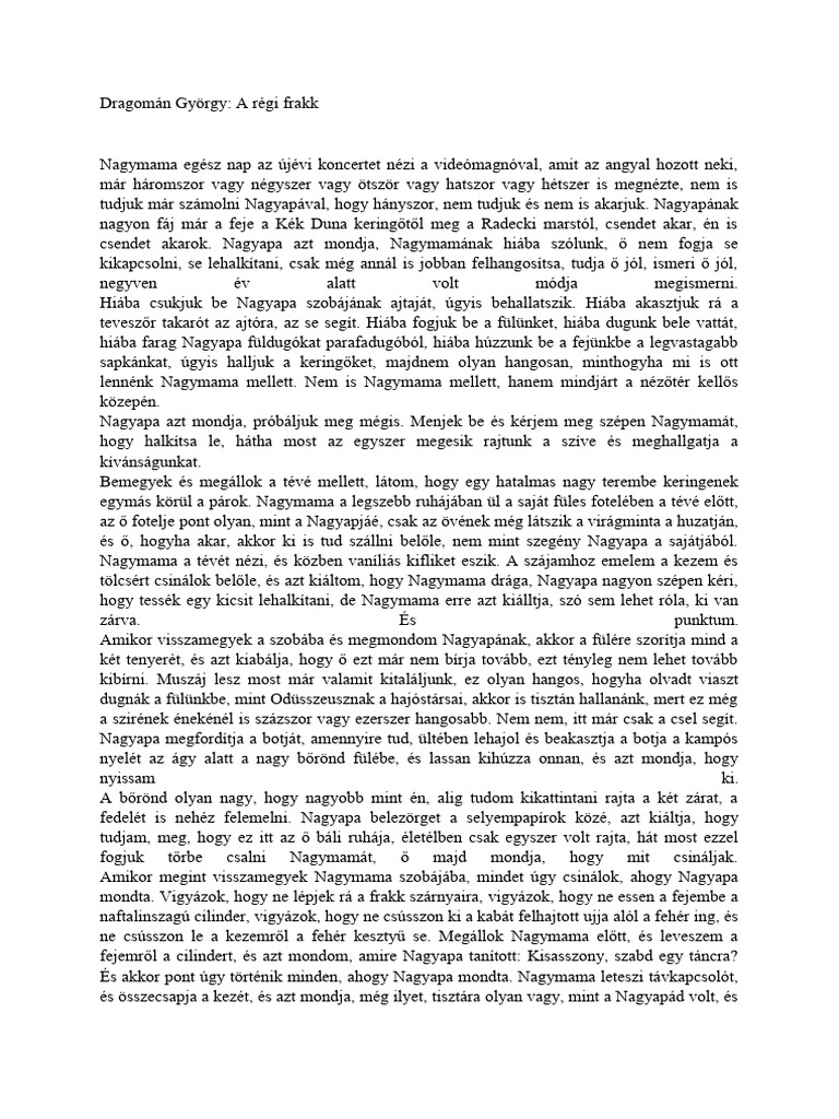 Dragomán György | PDF