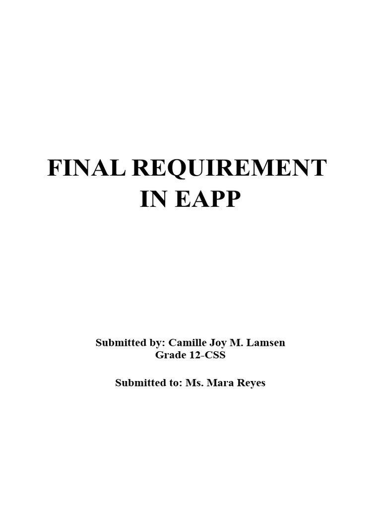 FINAL REQUIREMENT EAPP, CJ | PDF