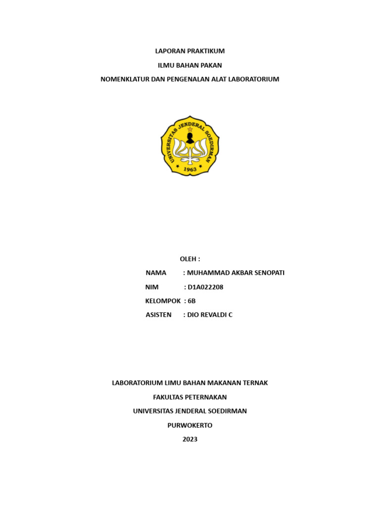 Laprak 1 IBP Muhammad Akbar Senopati D1A022208 | PDF