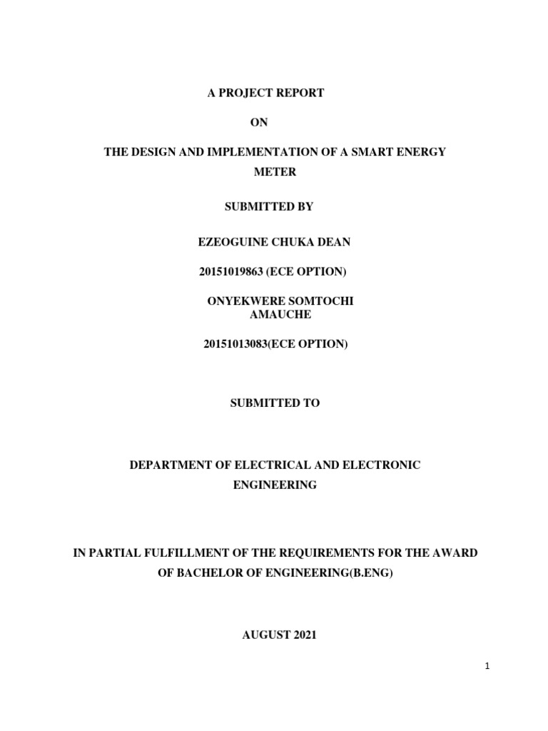 Smart Energy Meter Design Report | PDF | Analog To Digital Converter ...