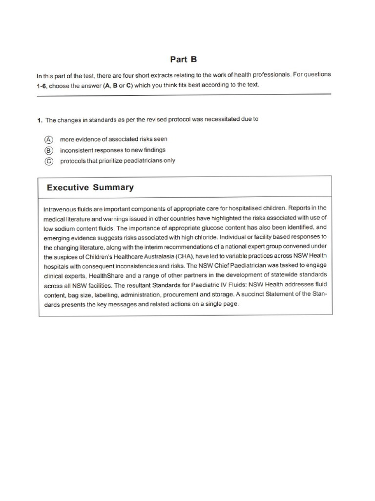 Executive Summary Part B | PDF