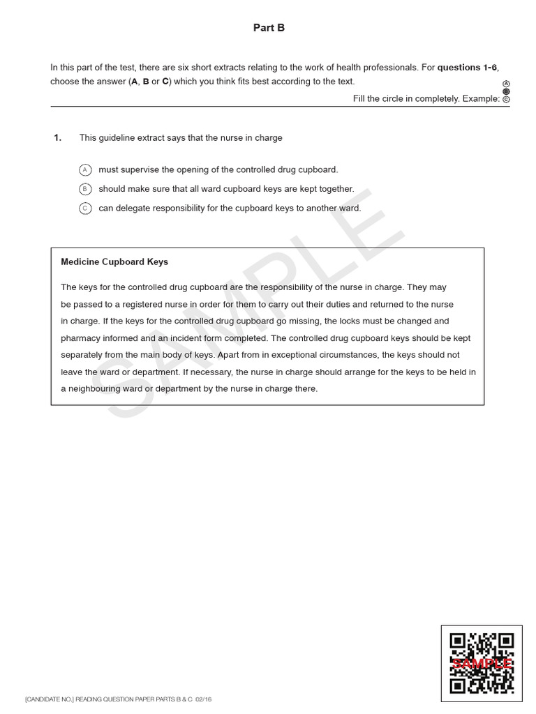 Medicine Cupboard Keys Part B | PDF | Clinical Medicine | Medicine