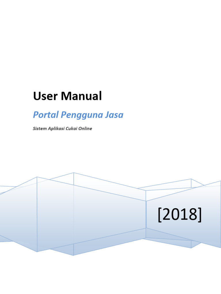 User Manual - Portal Pengguna Jasa | PDF