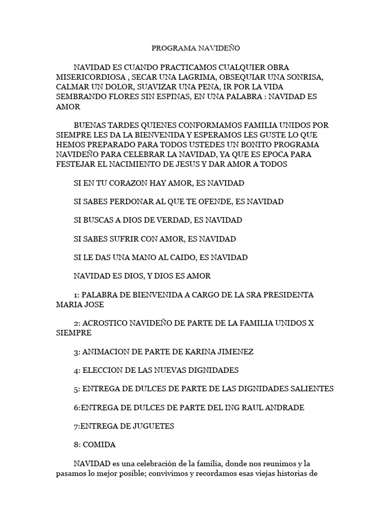 Programa Navideno | PDF
