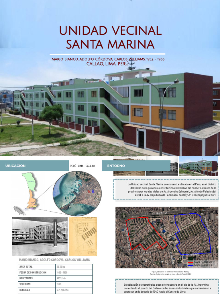 Unidad Vecinal Santa Marina: Diseño y Ubicación | PDF