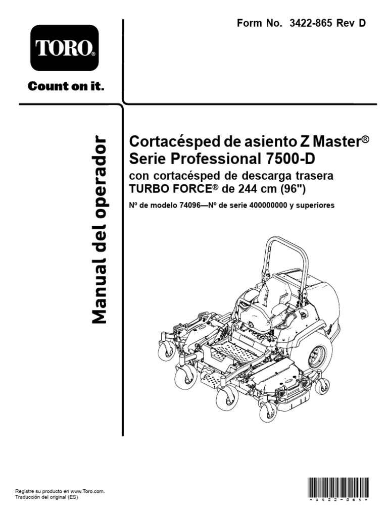 Toro Master | Descargar gratis PDF | Cortacésped | Motores