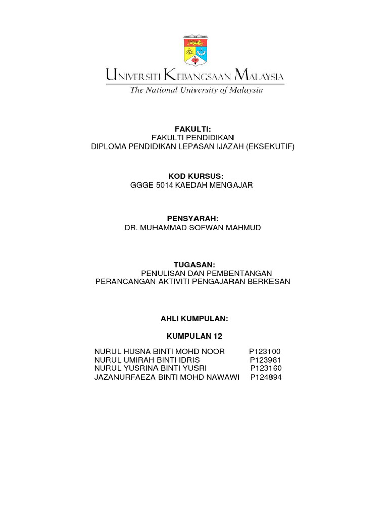 Contoh Tugasan 2 | PDF