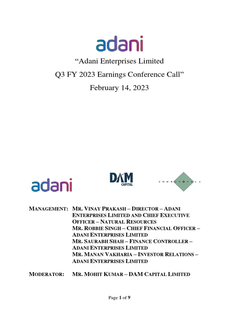 Q3 23 Conference Call Transcript | PDF | Debt | Economies